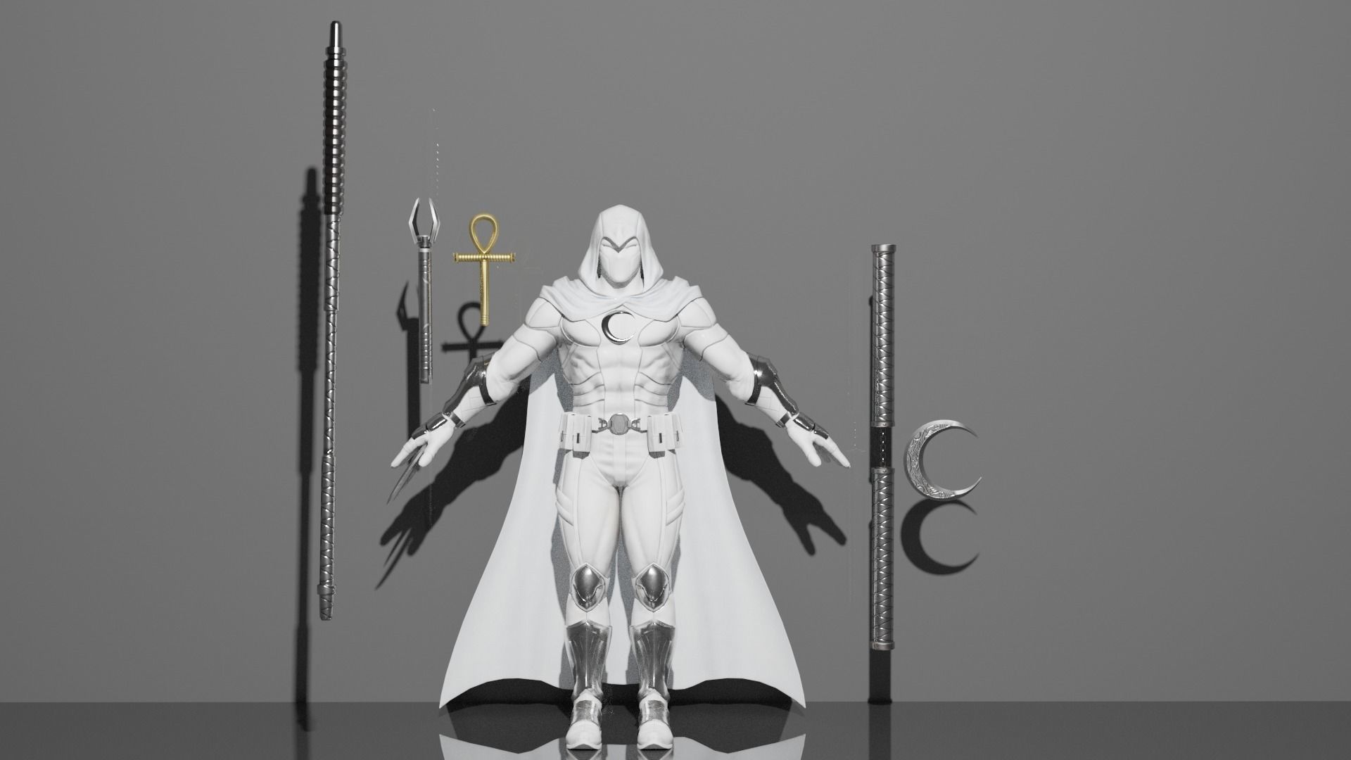 Moon Knight 3D model rigged | CGTrader