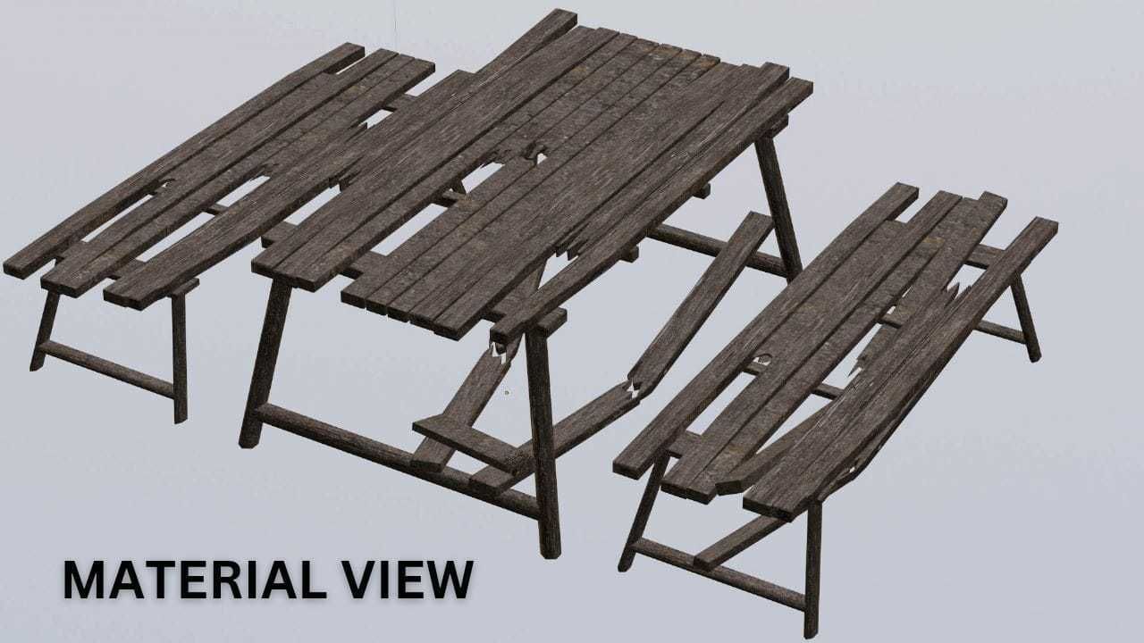3D model Broken Wooden Table VR / AR / low-poly | CGTrader