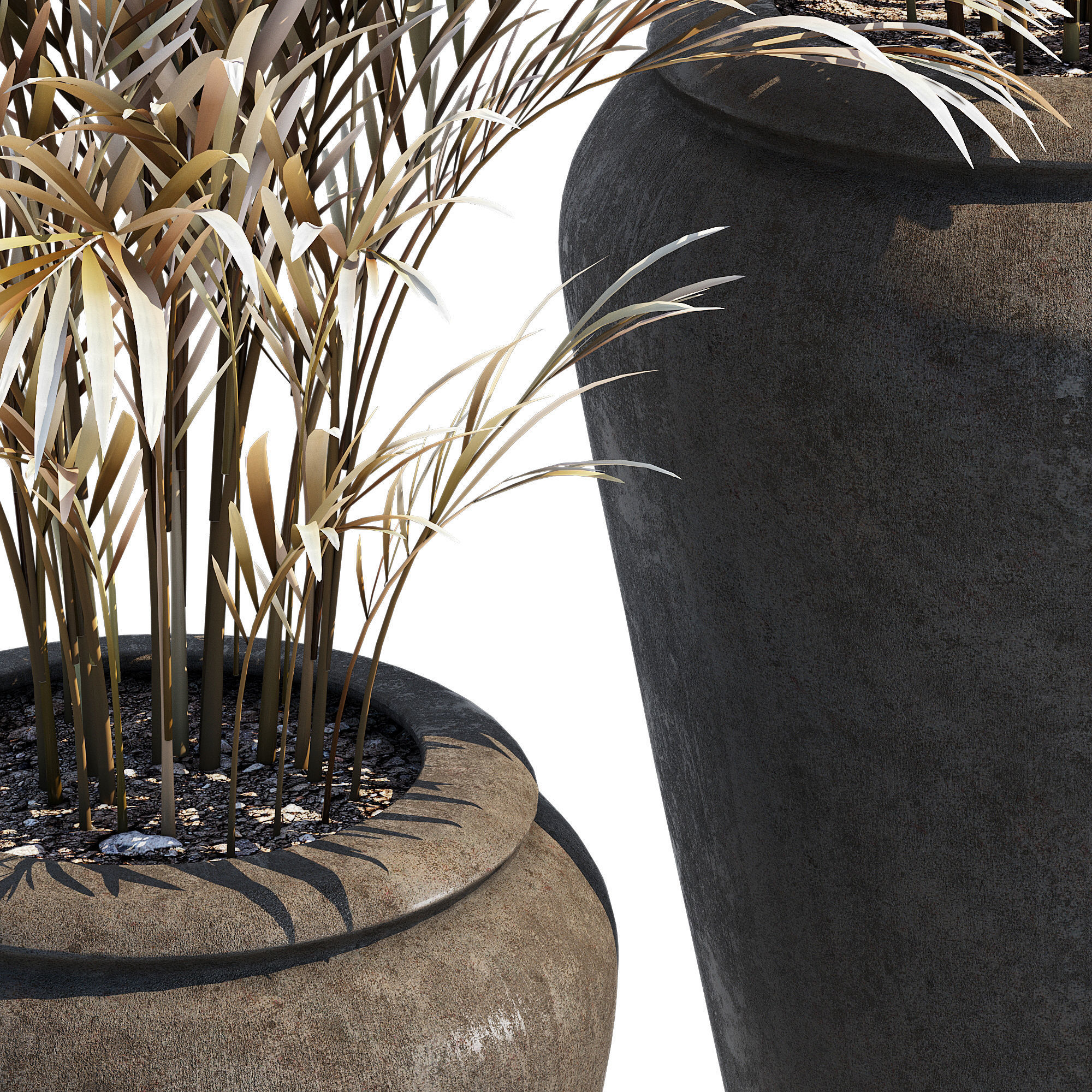 Rustic ficonstone planters 3D model | CGTrader