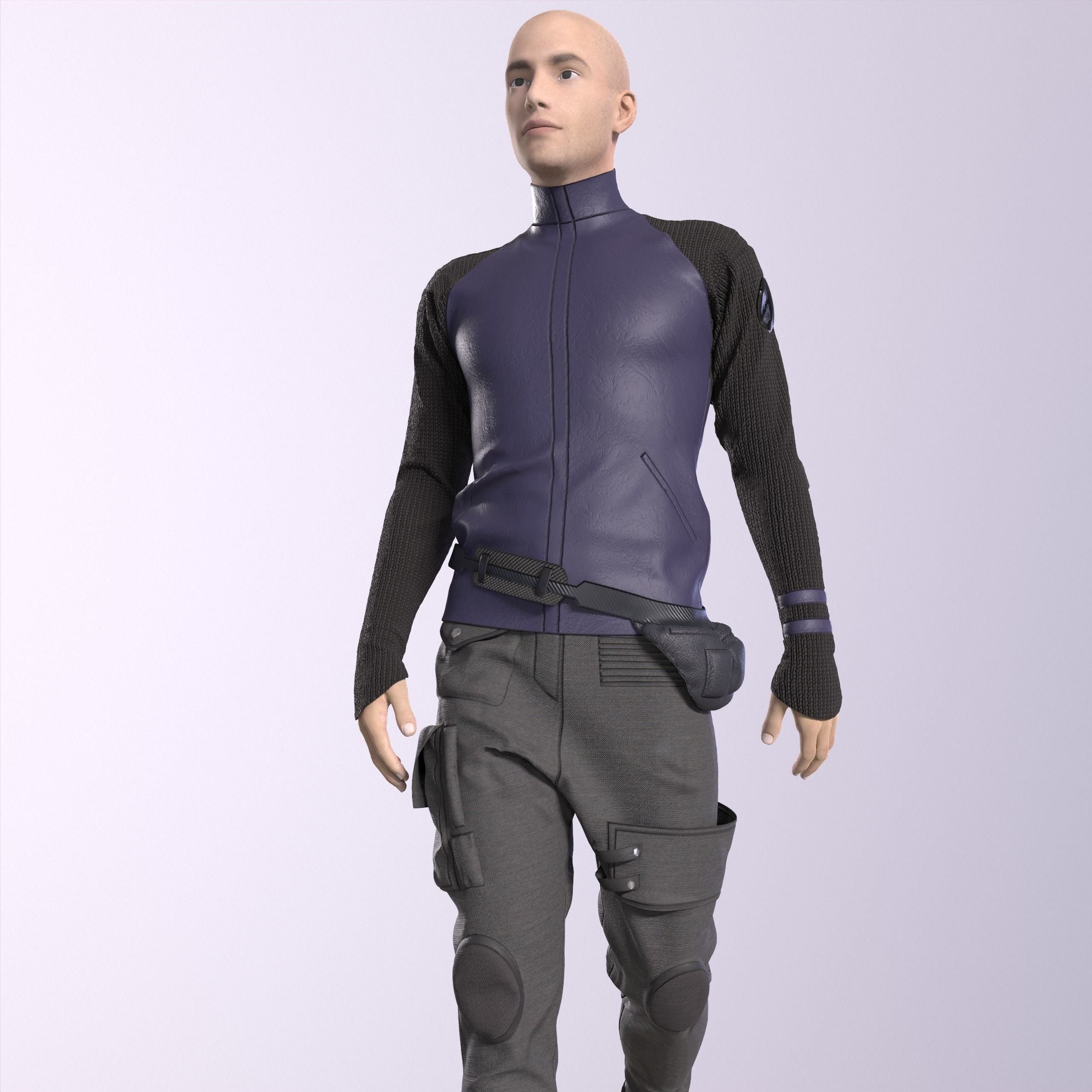 3D man clothes cyberpunk futuristic 3D model | CGTrader