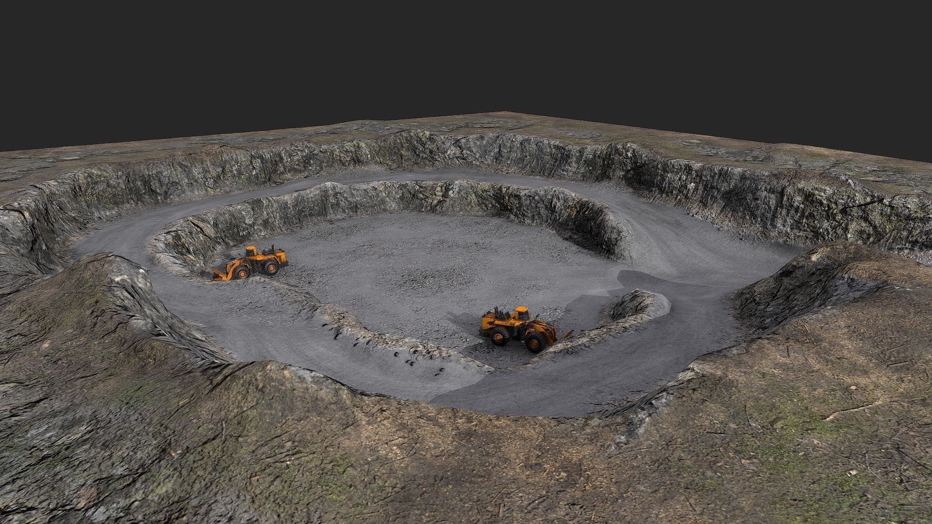 3D model Mine Quarry VR / AR / low-poly | CGTrader