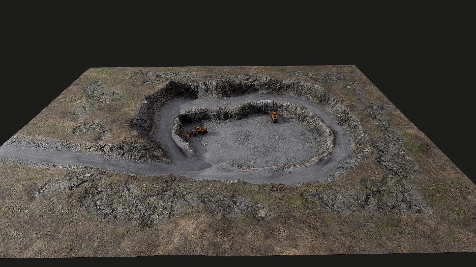 3D model Mine Quarry VR / AR / low-poly | CGTrader