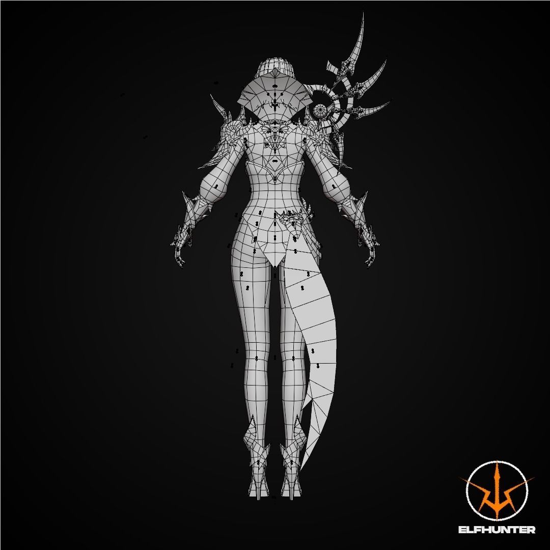 3D model EXCLUSIVE EDITION RIGGED CHARACTER ELF DYNASTY VR / AR / low ...