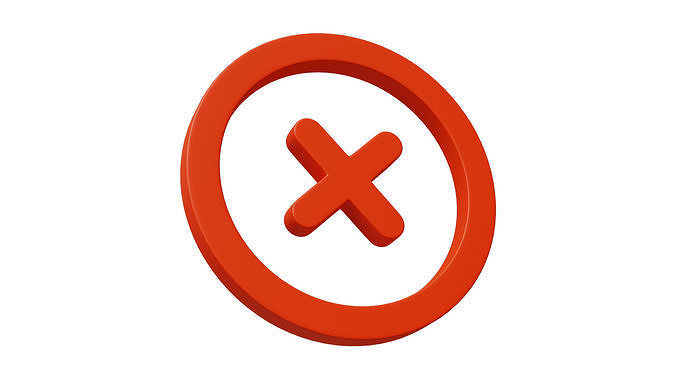 Cross Mark Symbol 3D model | CGTrader