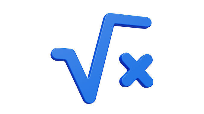 3D model Square root icon VR / AR / low-poly | CGTrader