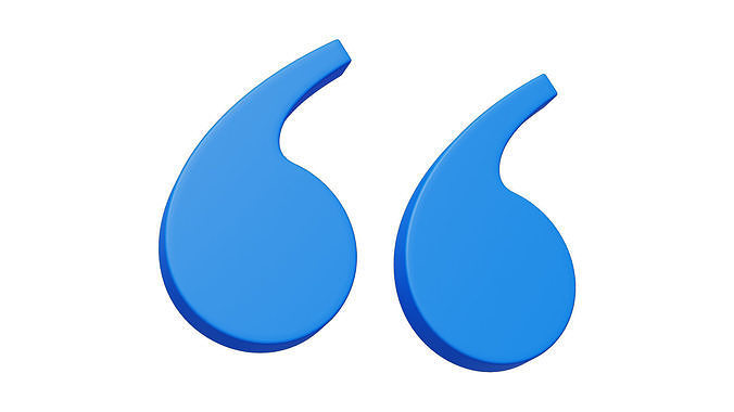 3D model Quote symbol icon VR / AR / low-poly | CGTrader