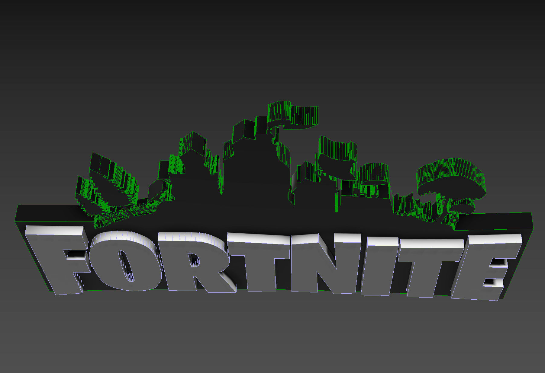 Fortnite logo free VR / AR / low-poly 3D model | CGTrader