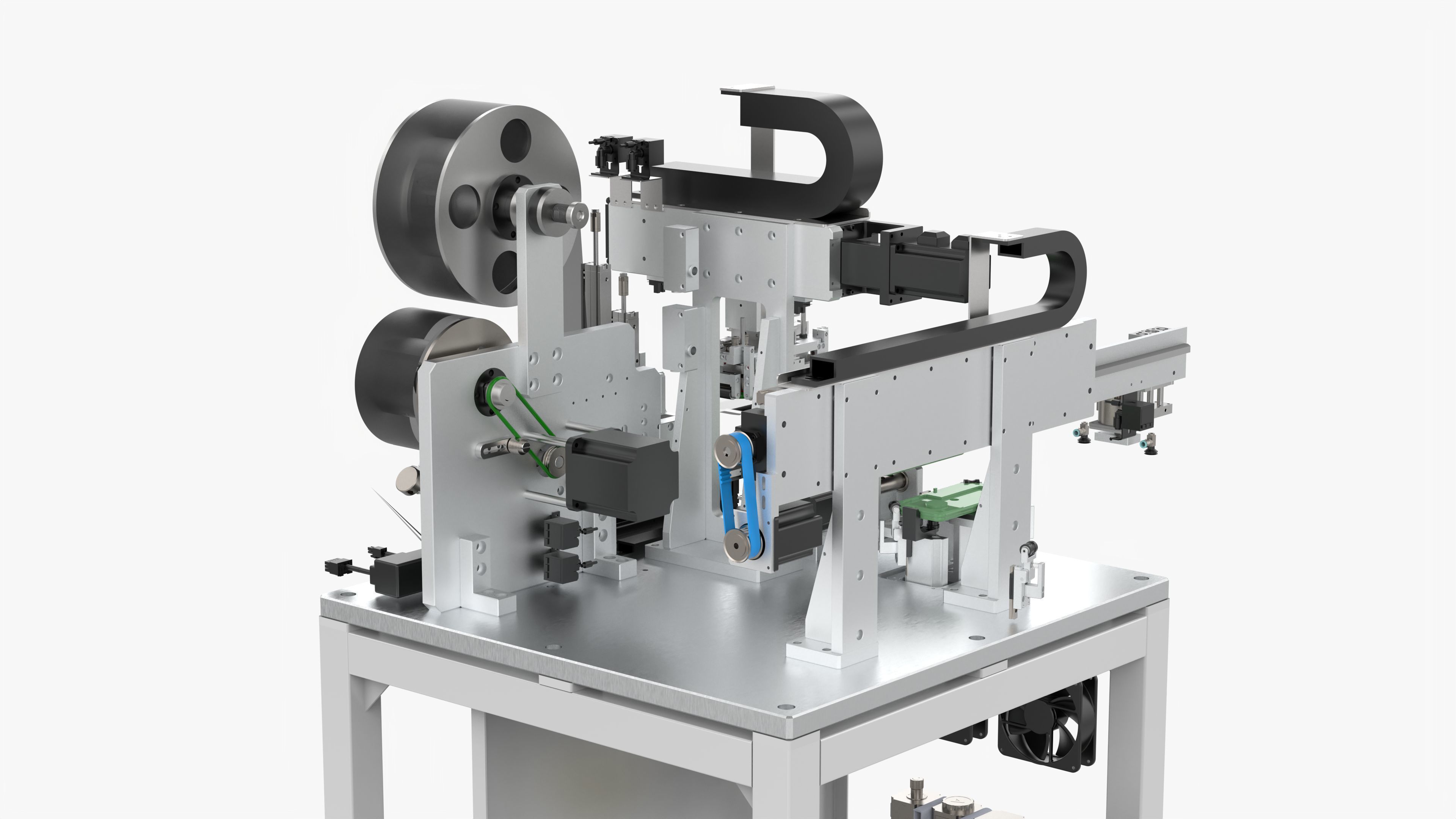 Automatic Front Side Bottom Film Sticking Machine 3D model | CGTrader