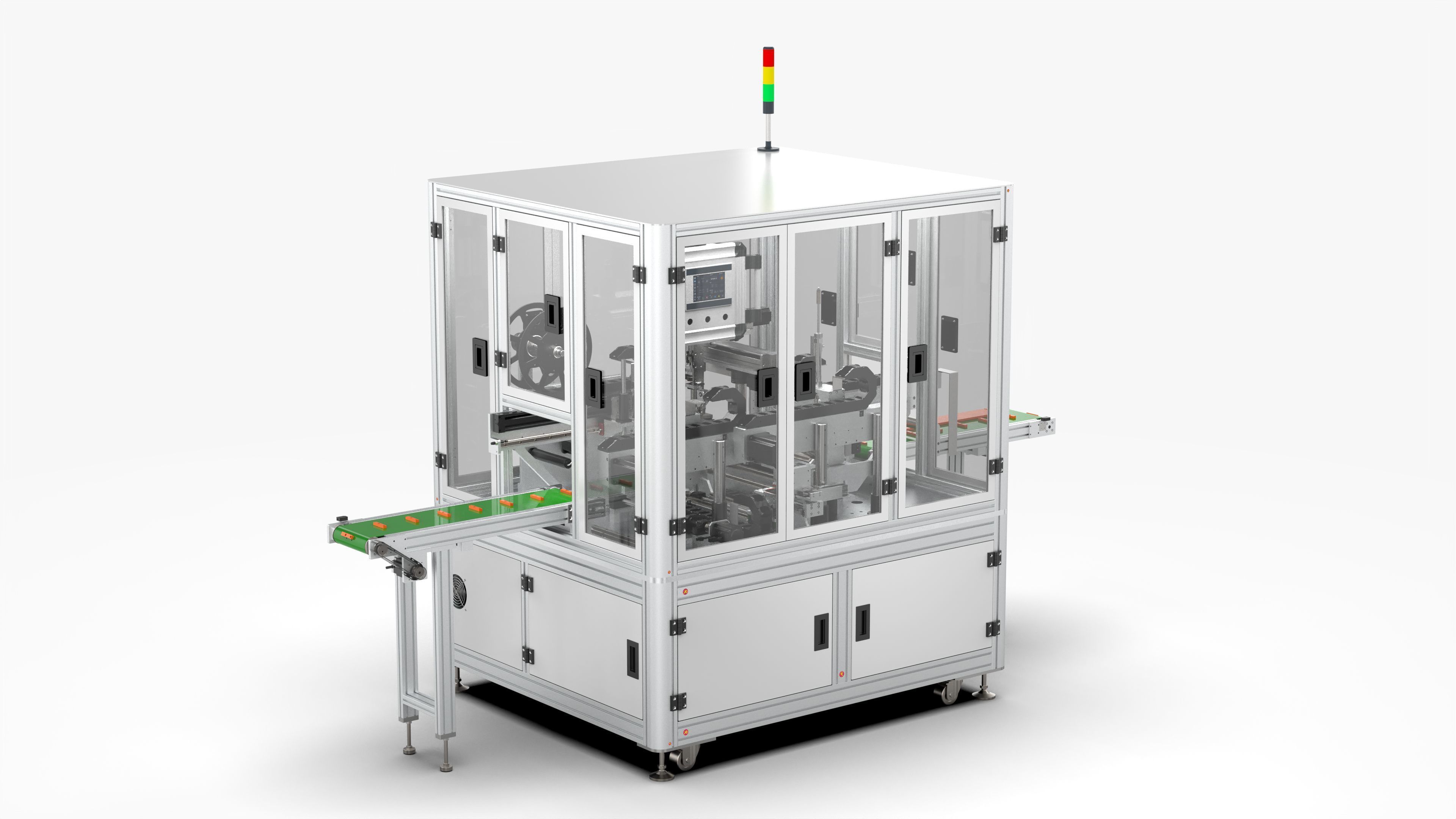 Automatic Polymer Battery Shaping and Labeling Machine 3D model | CGTrader