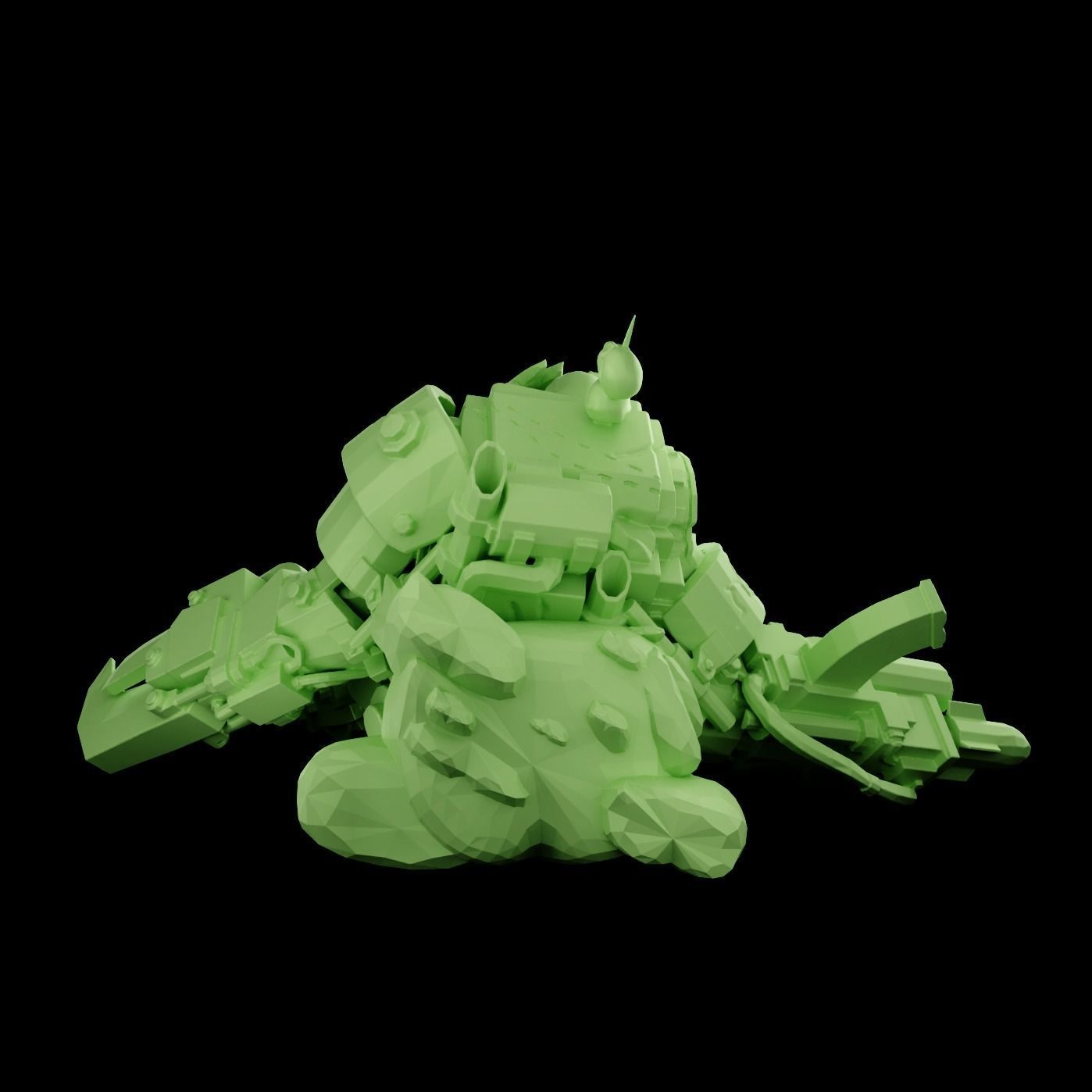 Dead Orc Nob With Rock free 3D model 3D printable | CGTrader