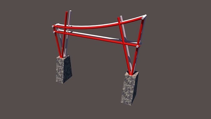 Main Gate For Construction Site 3D model 3D printable | CGTrader