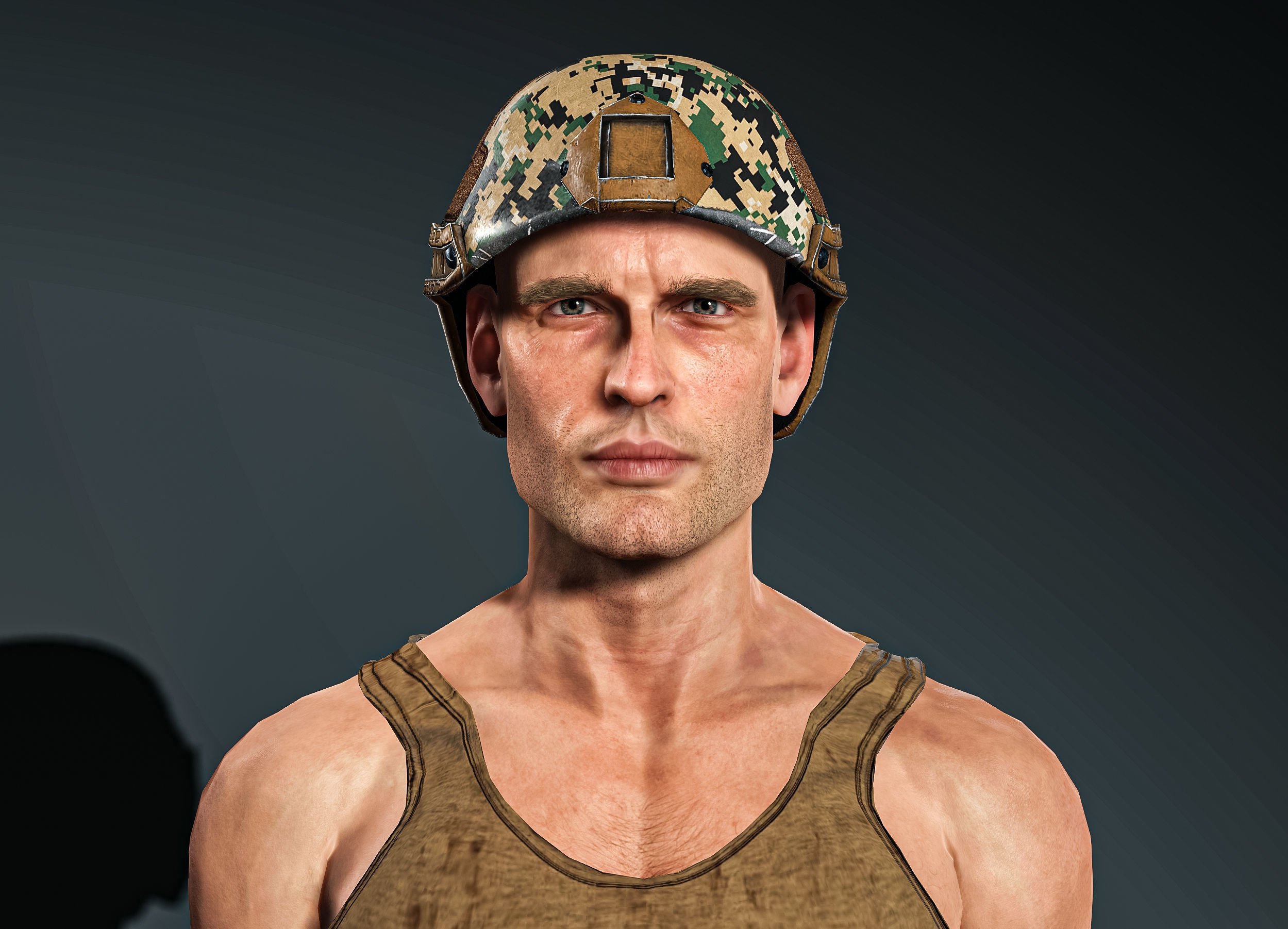 3D model High Quality Realistic Solider Forest 04 VR / AR / low-poly ...