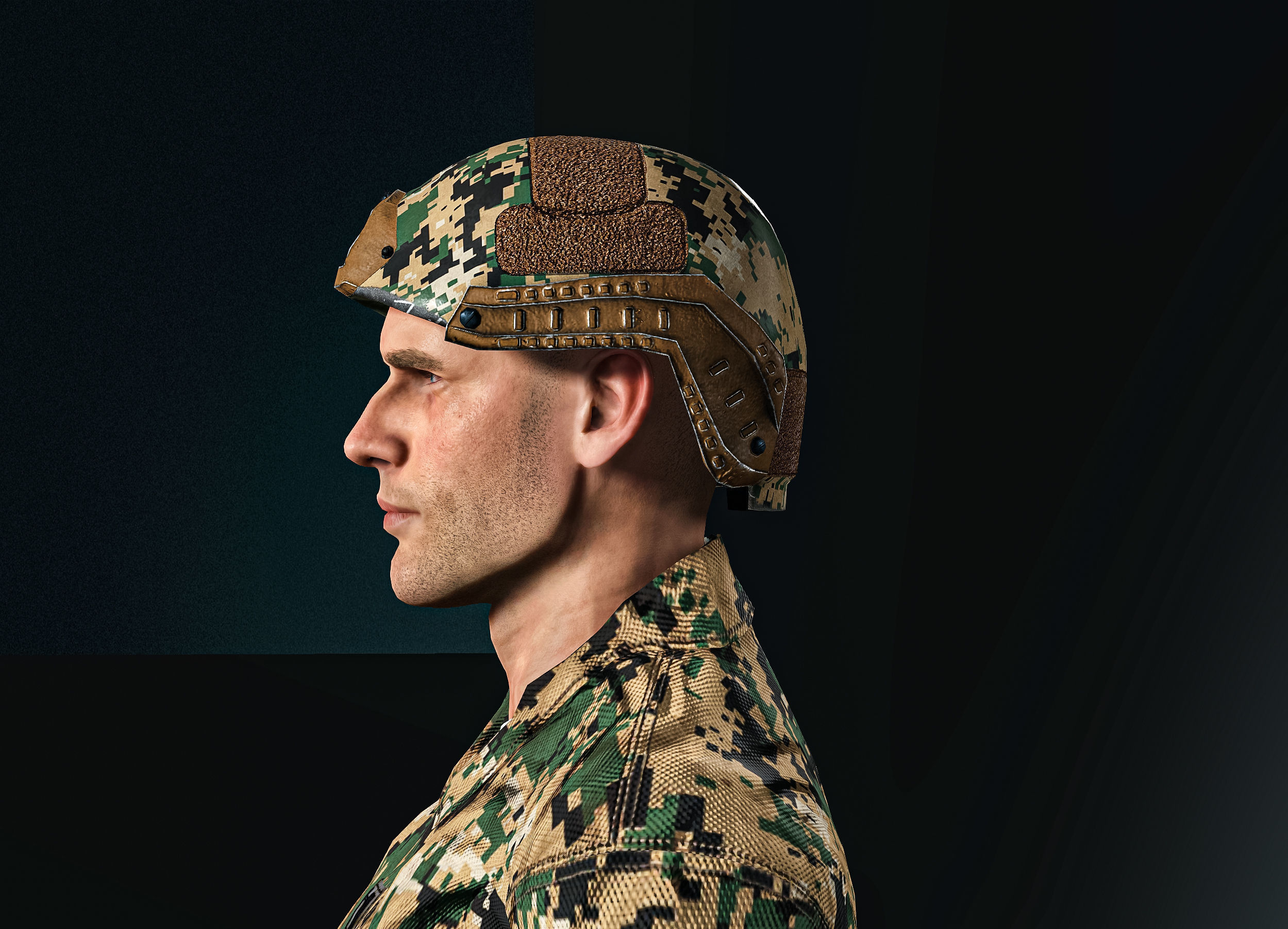 3D model High Quality Realistic Solider Forest 02 VR / AR / low-poly ...