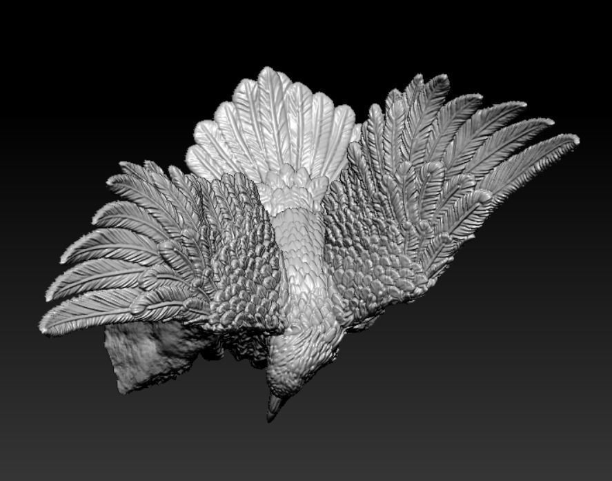 Crow miniature 3D model 3D printable | CGTrader