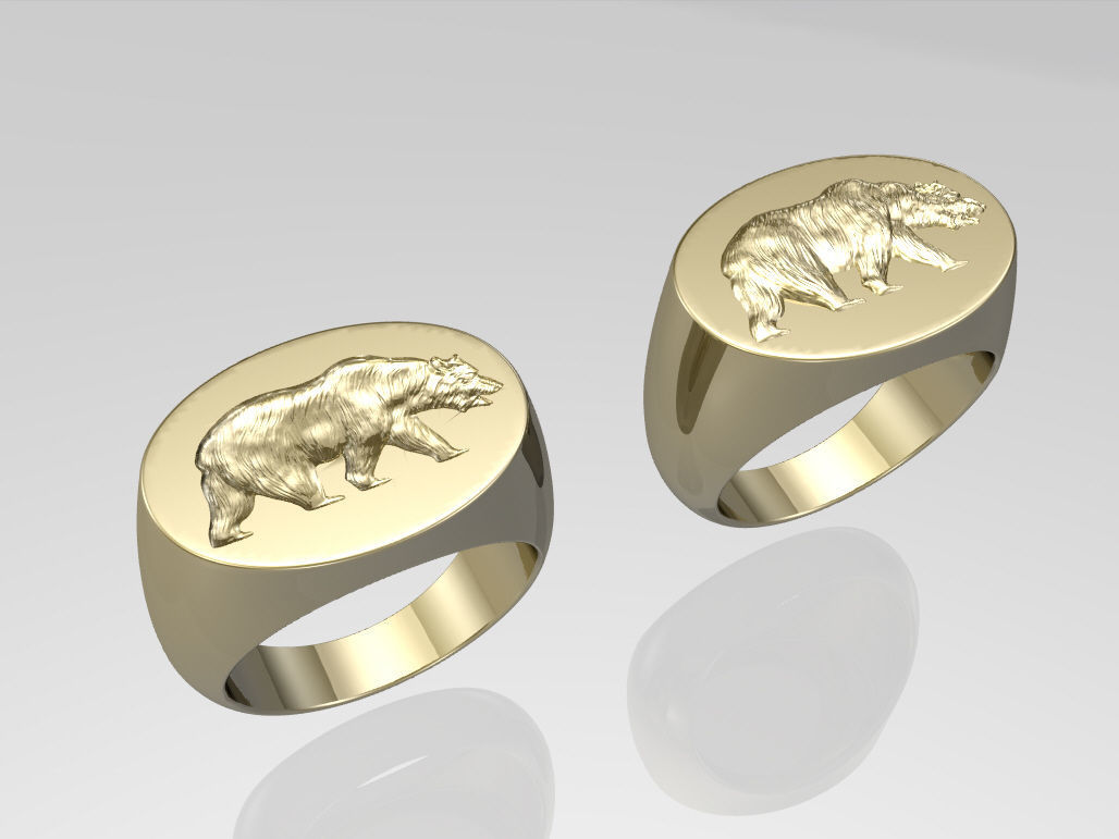 Signet ring 3D model 3D printable | CGTrader