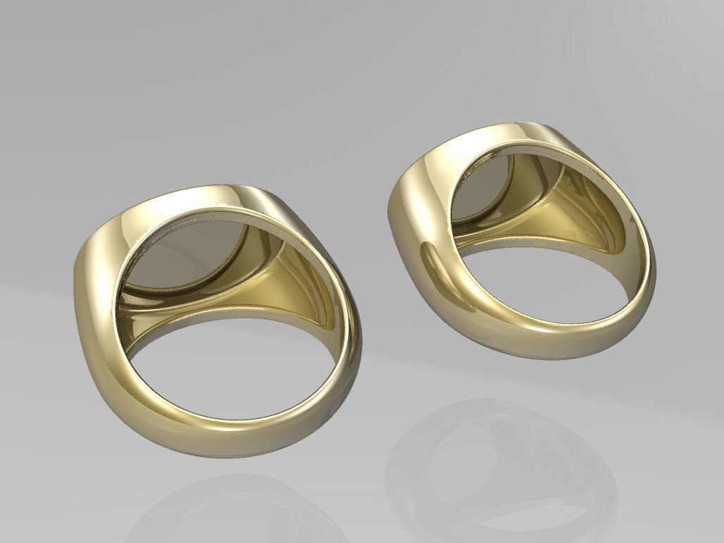 Signet ring 3D model 3D printable | CGTrader