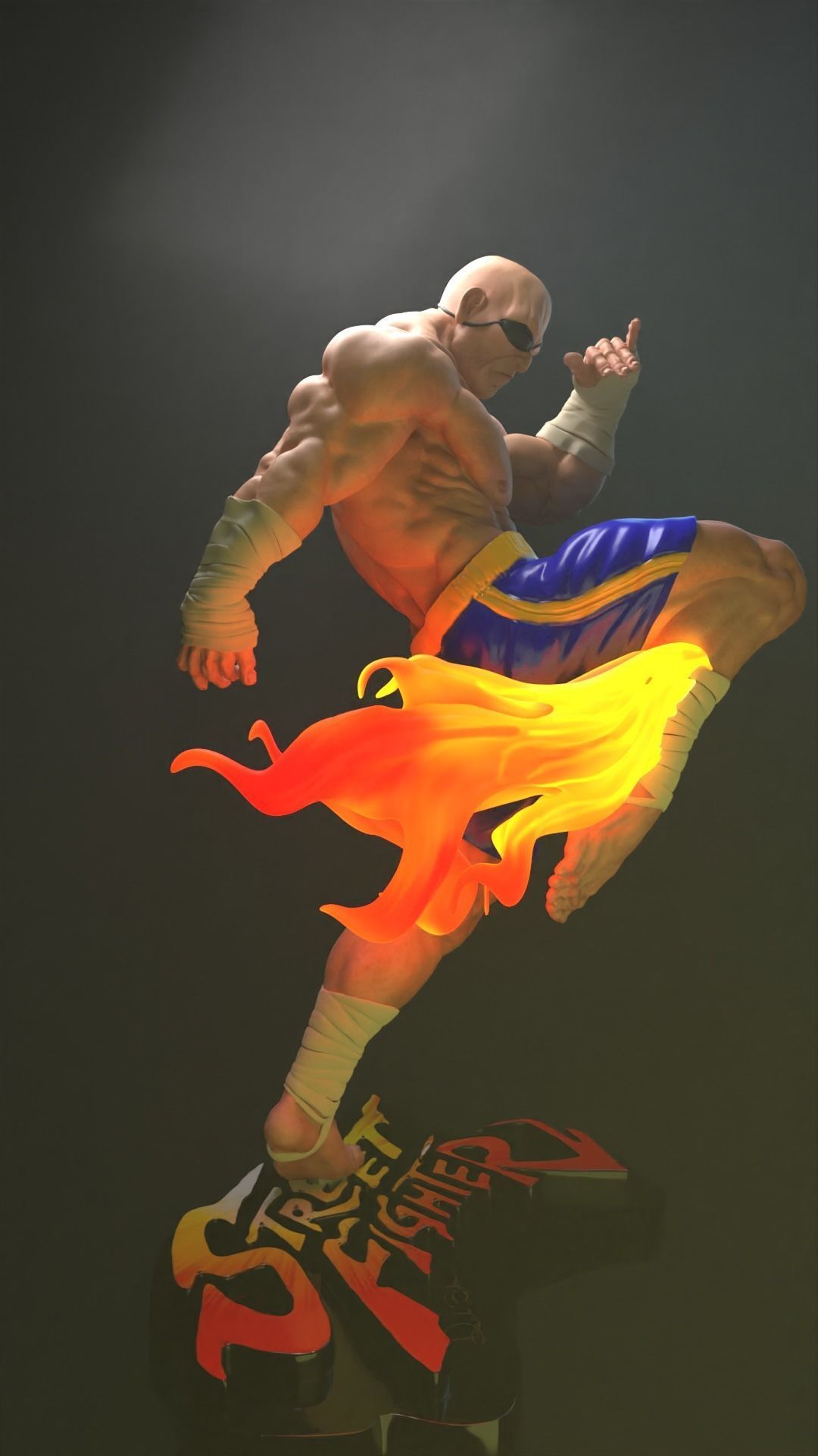 SAGAT 3DPRINTABLE FANART 1-6 SCALE 3D model 3D printable | CGTrader