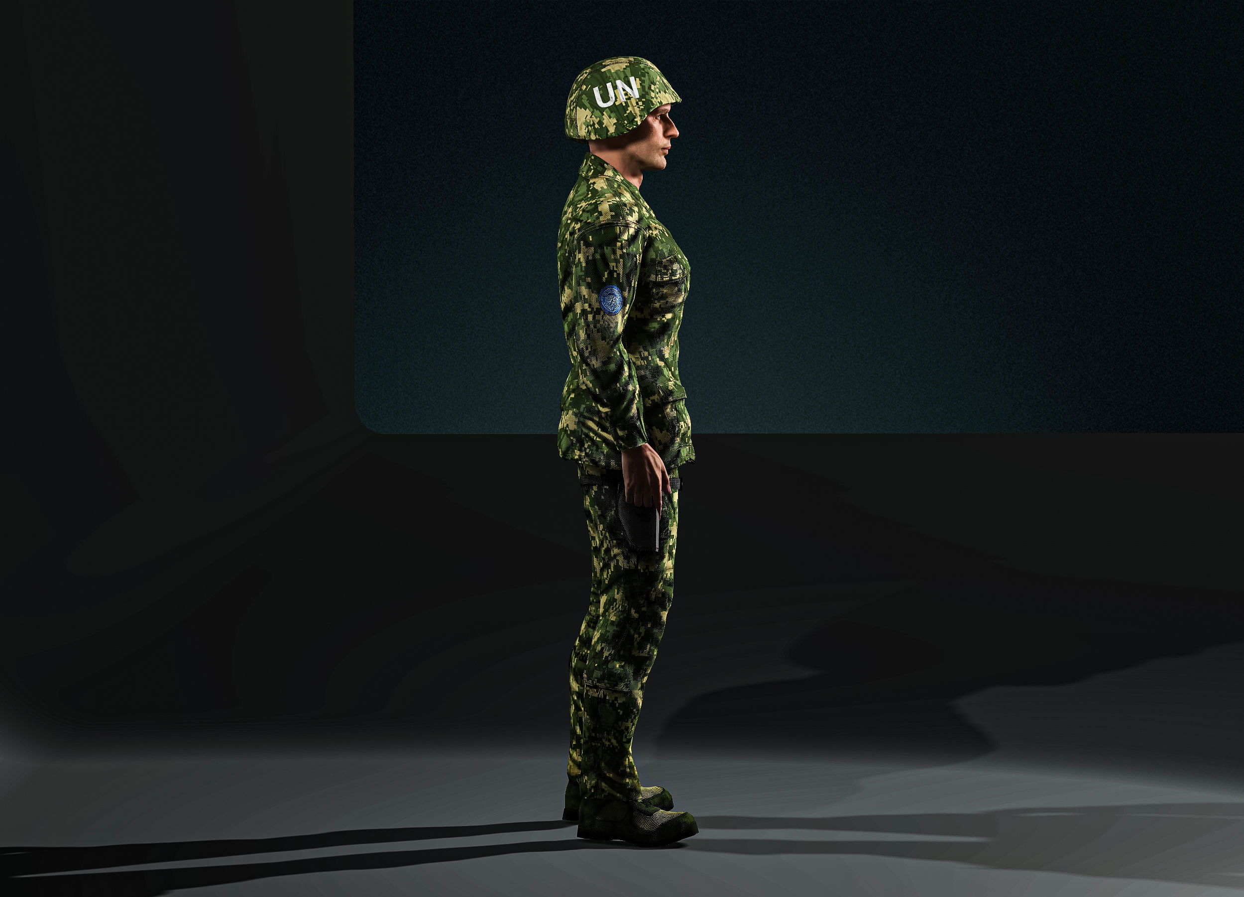3D model High Quality Realistic Soldier Jungle 02 VR / AR / low-poly ...
