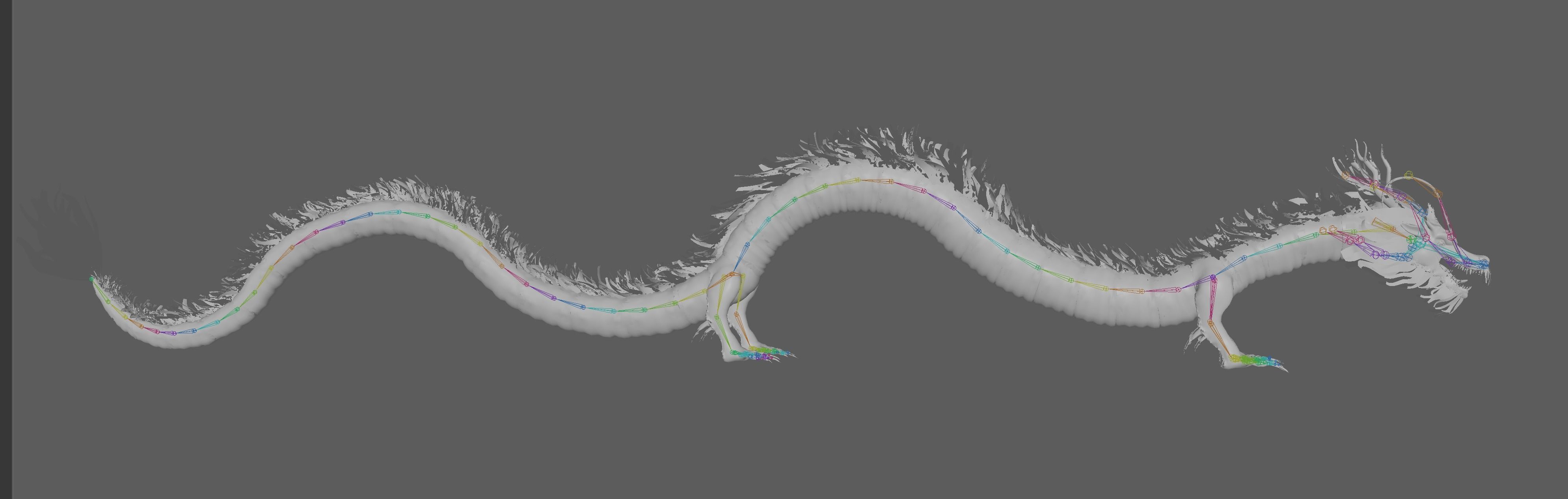 Chinese Dragon Rig 3D model rigged | CGTrader