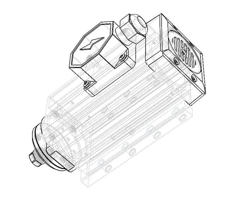 CNC Spindle 1500W Air Cooling 3D model | CGTrader