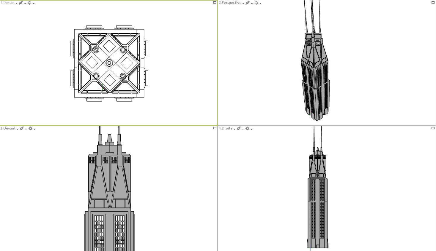 Sci-fi Buildings Kitbash with materials - Futuristic Cyberpunk 3D model ...