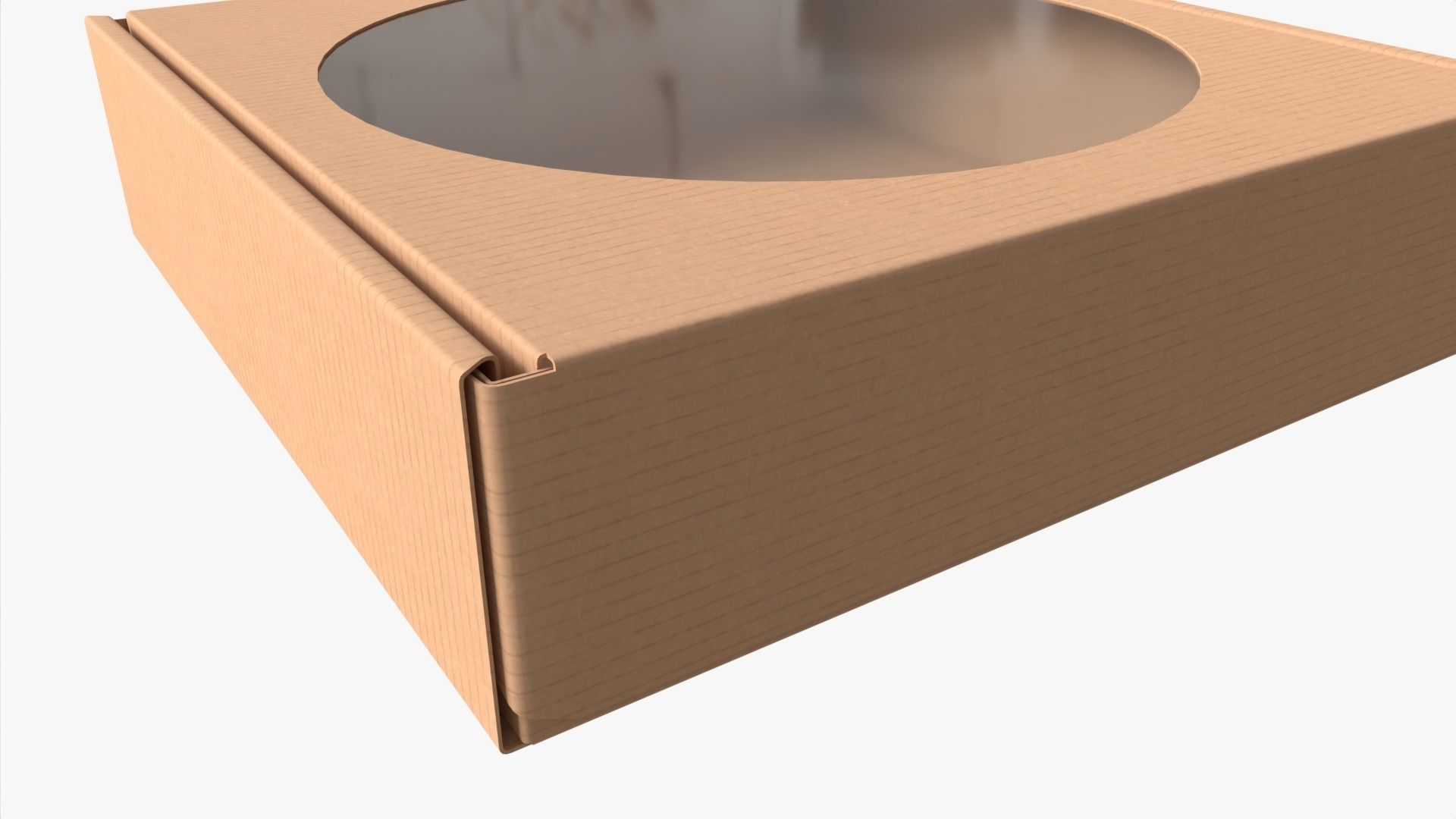 Corrugated Cardboard Box with Window 02 3D model | CGTrader