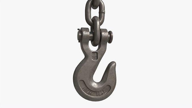 Metal Hook with Chain 3D model | CGTrader