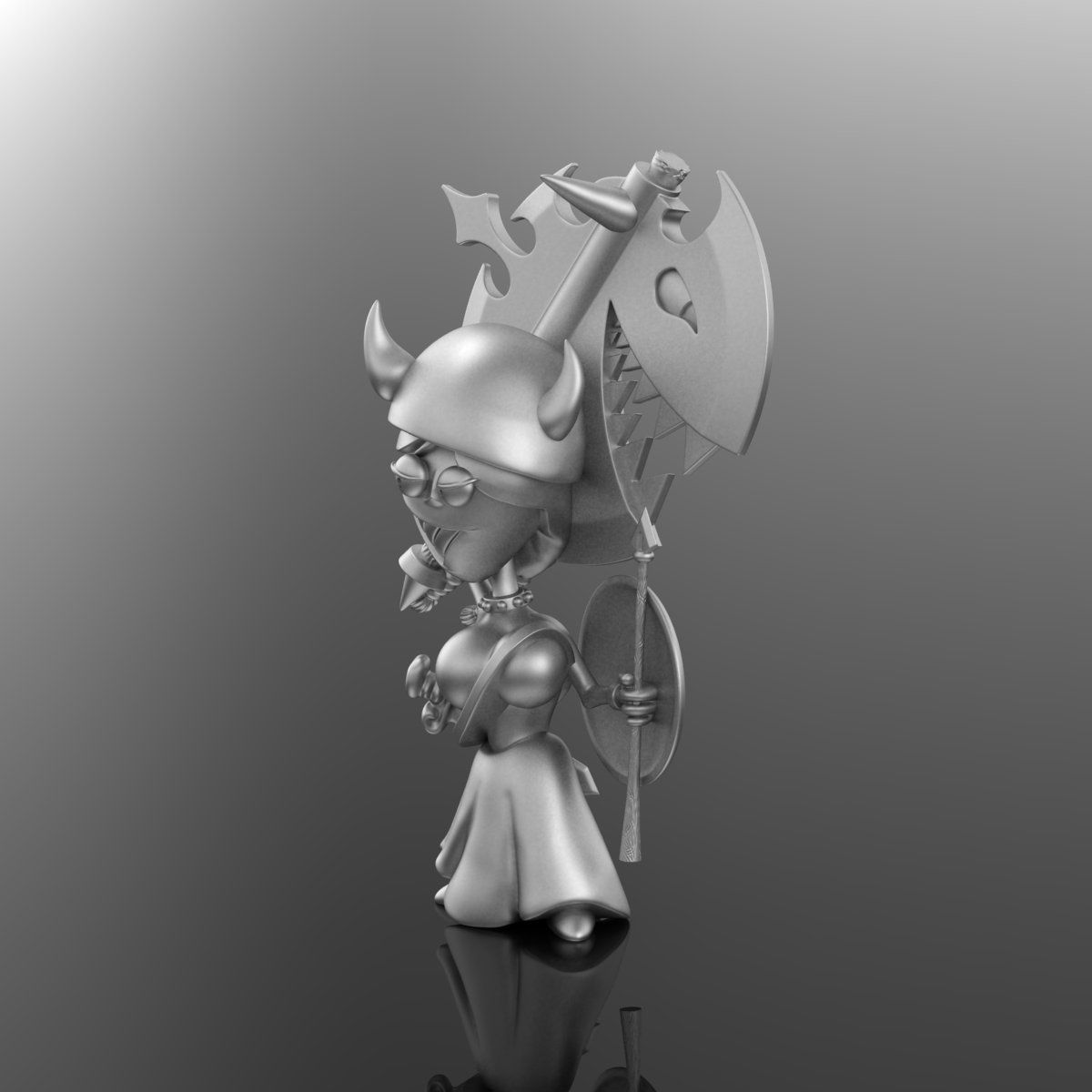 Woman Warrior 3DM STL OBJ model for 3D printing and CNC 3D model 3D printable | CGTrader