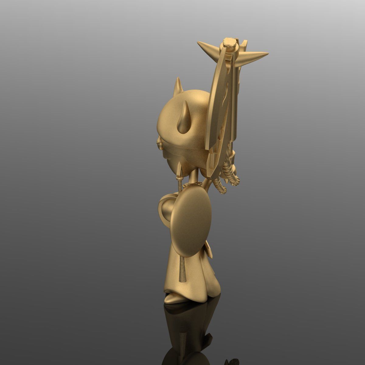 Woman Warrior 3DM STL OBJ model for 3D printing and CNC 3D model 3D ...