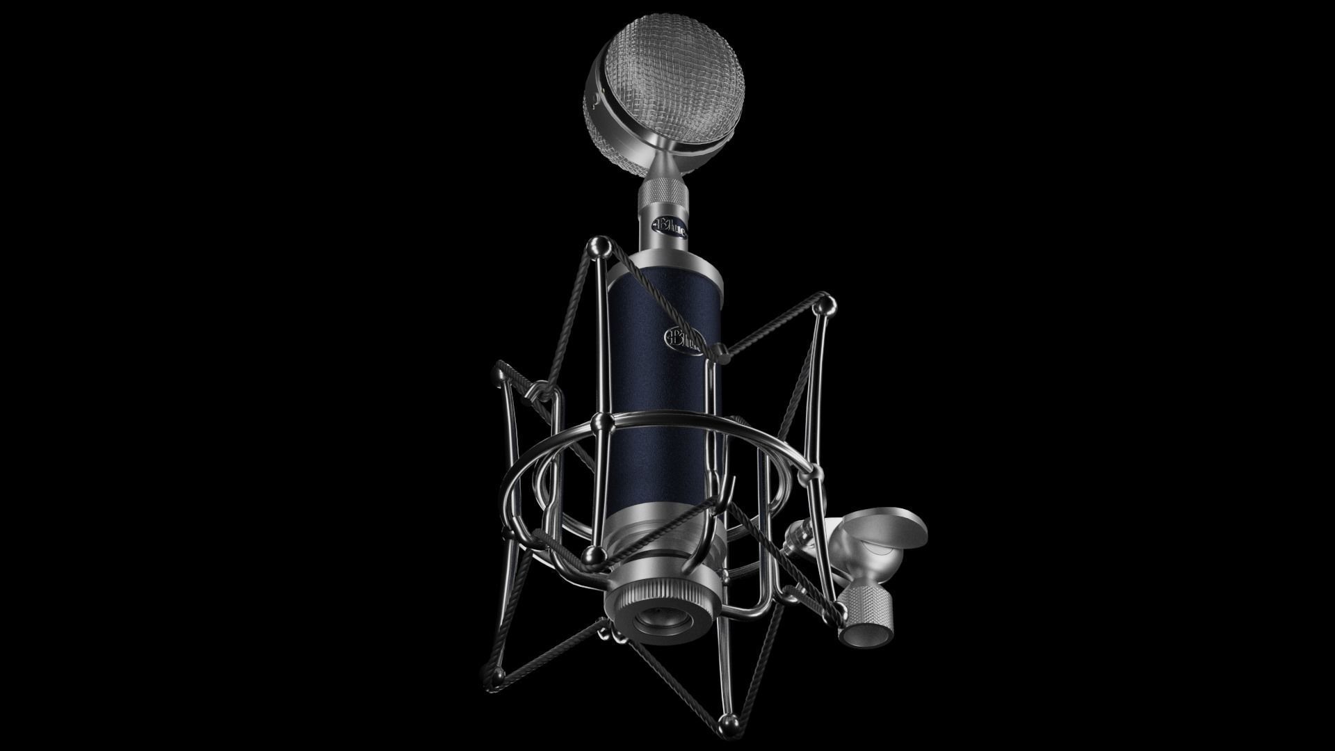 Blue Bottle Rocket Microphone 3D model | CGTrader