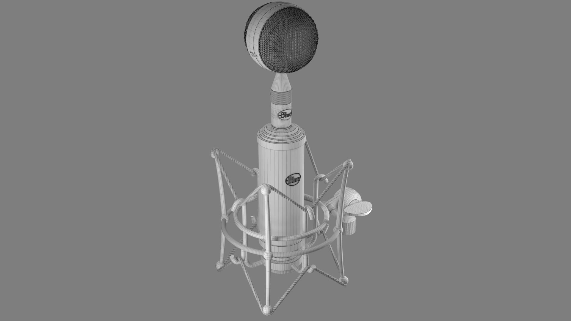 Blue Bottle Rocket Microphone 3D model | CGTrader