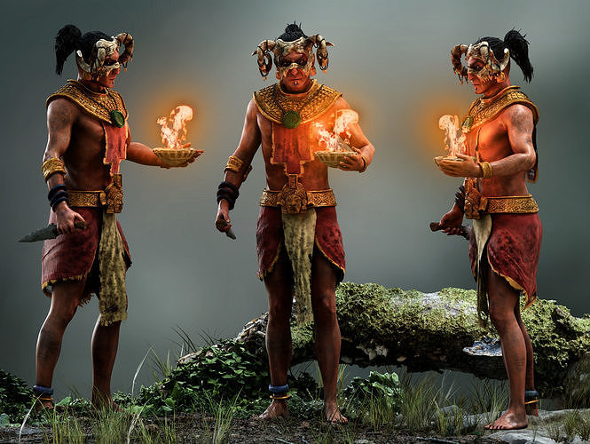 3D model Mayan Predictor VR / AR / low-poly rigged | CGTrader
