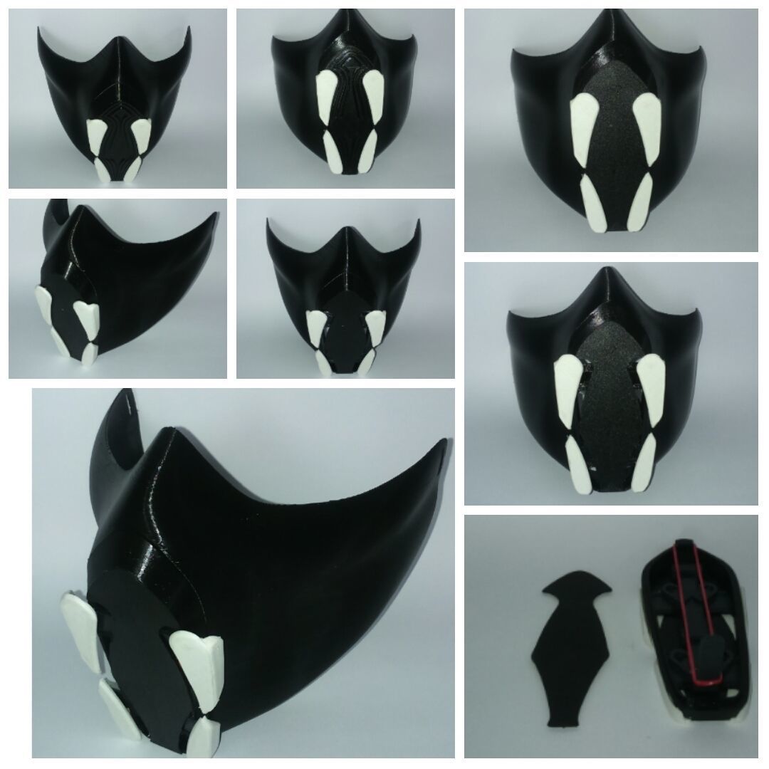 Mask fangs with opening mechanism 3D model 3D printable | CGTrader