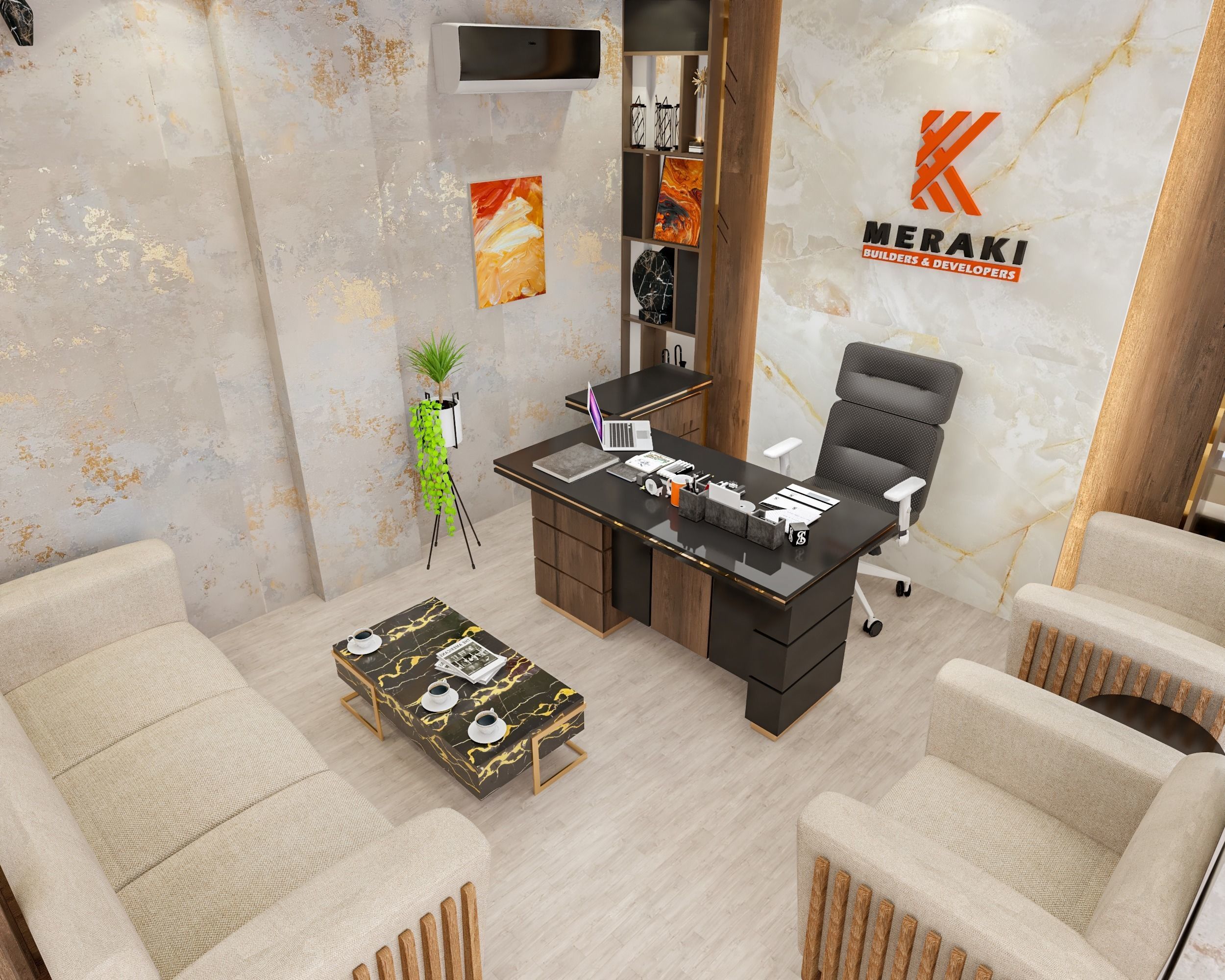 Executive Office Design 3D model | CGTrader