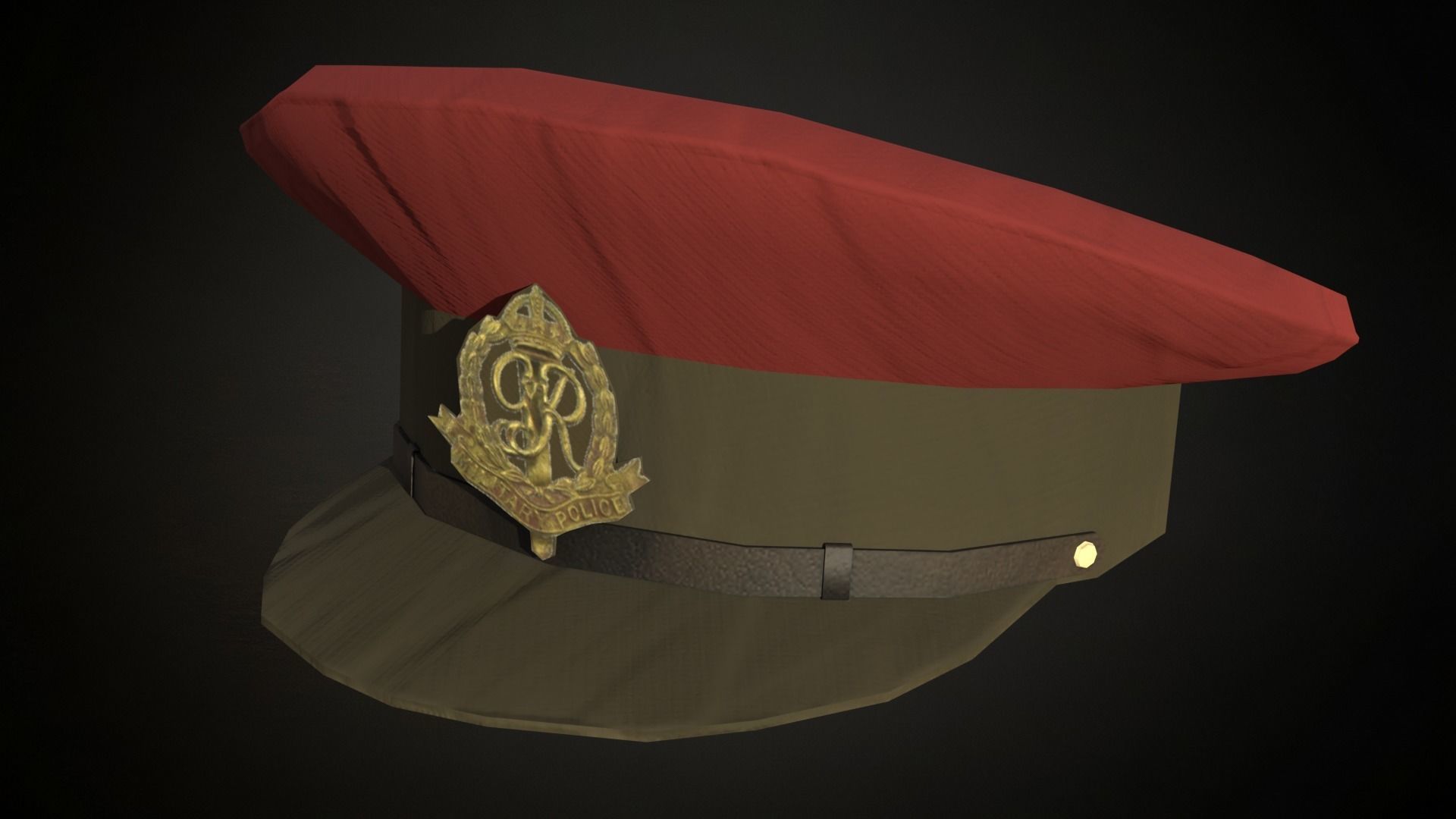 3D model 4 British ww2 military officier berets VR / AR / low-poly ...