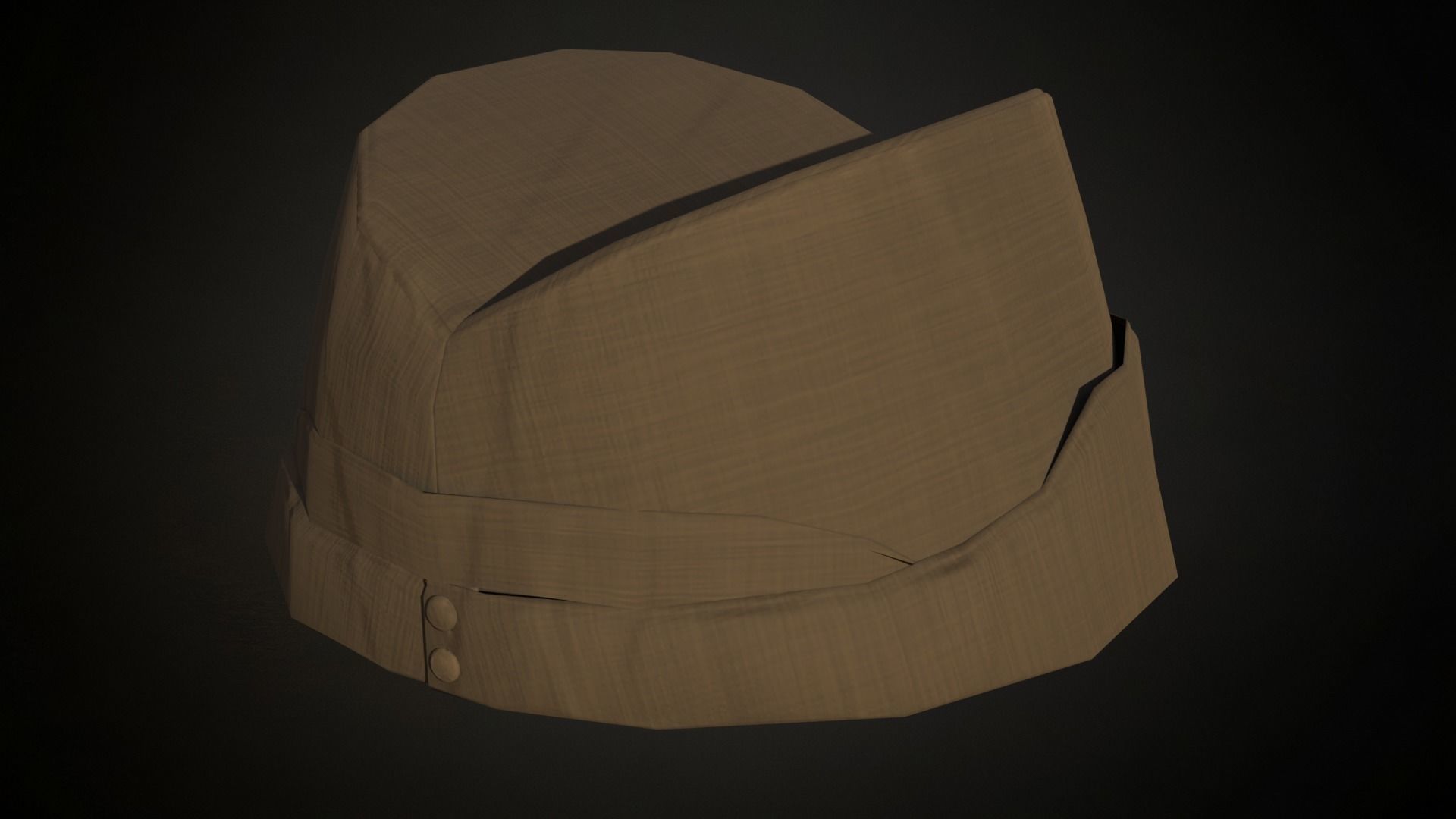 3D model 4 British ww2 military side caps works on roblox characters ...