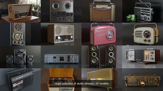 Huge collection of audio devices | CGTrader