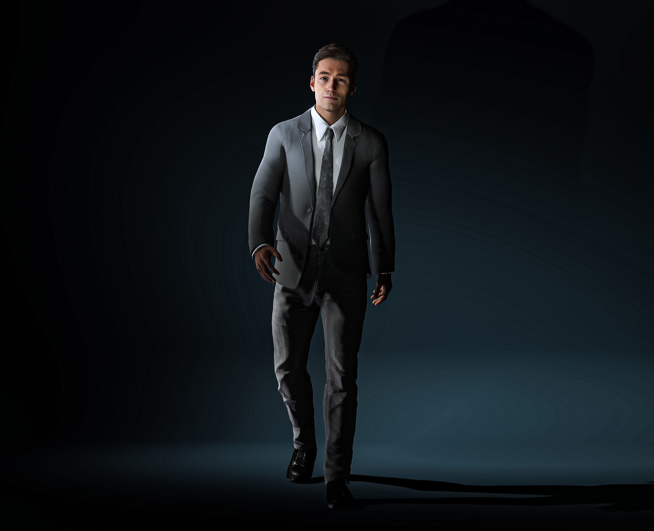 3D model High Quality Realistic Man Grey Suit VR / AR / low-poly | CGTrader