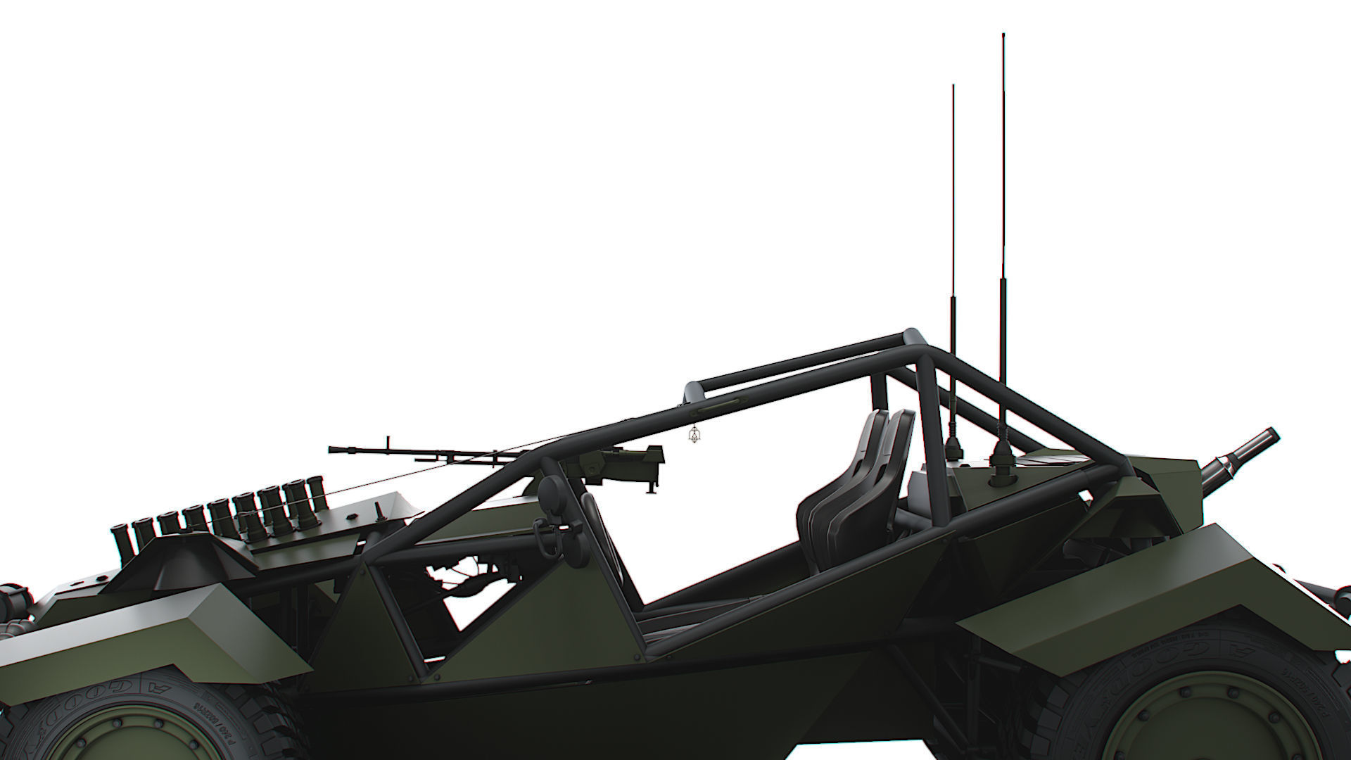 Generic Military Buggy Machine Gun 2023 3D model | CGTrader
