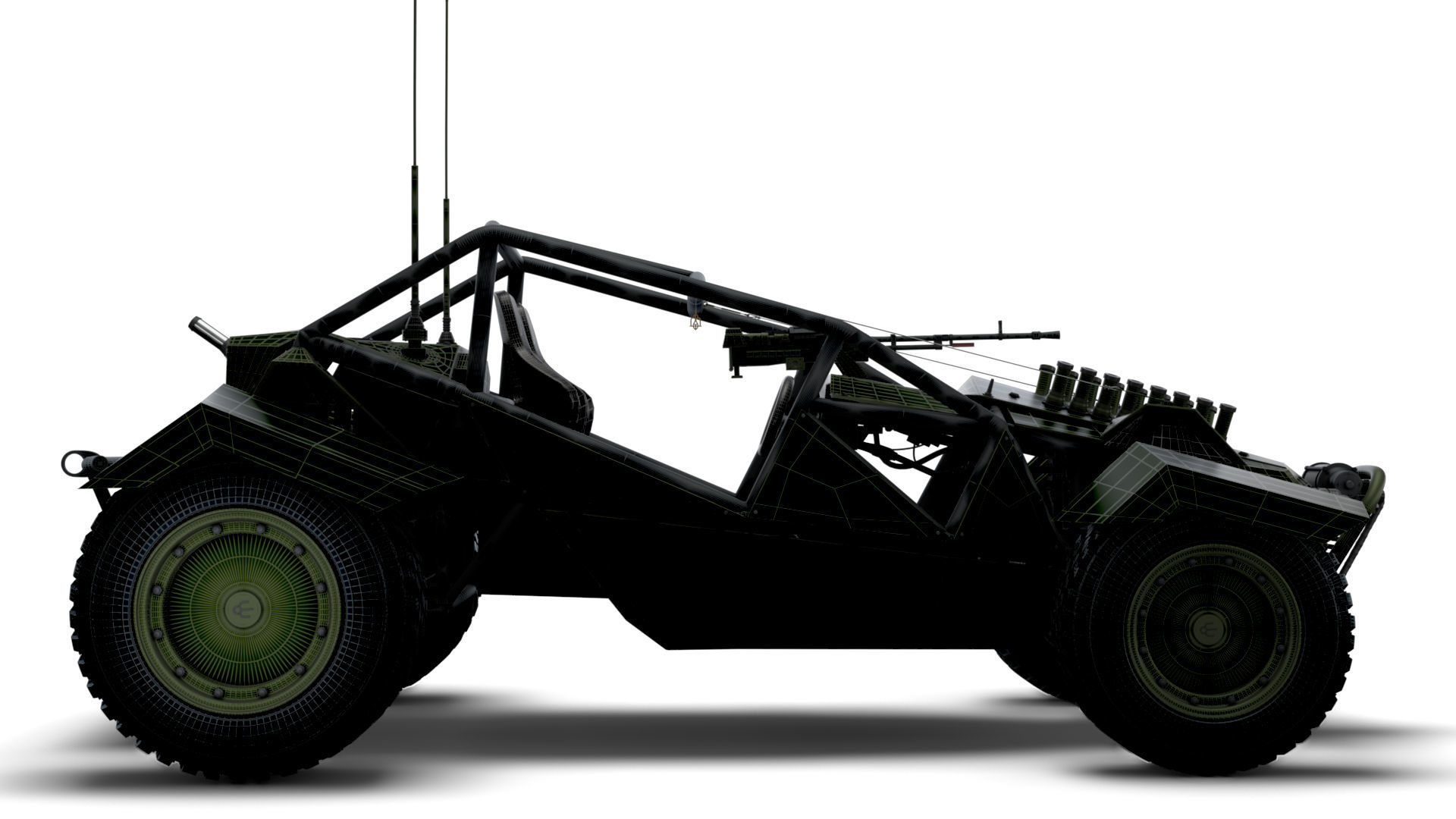 Generic Military Buggy Machine Gun 2023 3D model | CGTrader