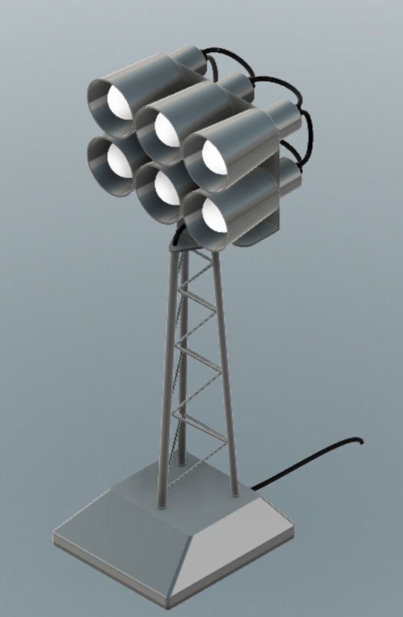 Football Stadium Table Lamp 3D model | CGTrader