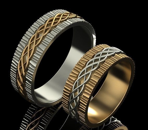 Wedding rings 3D model 3D printable | CGTrader