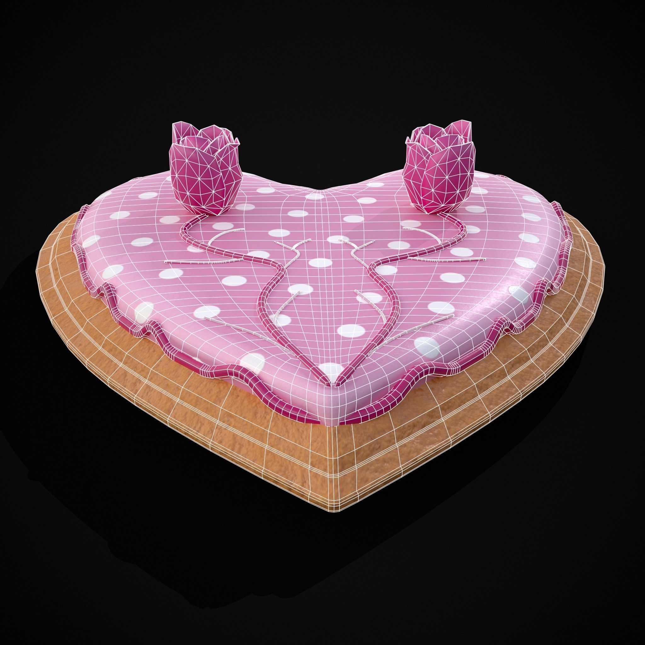 3D model Valentines Jelly Filled Cookie VR / AR / low-poly | CGTrader