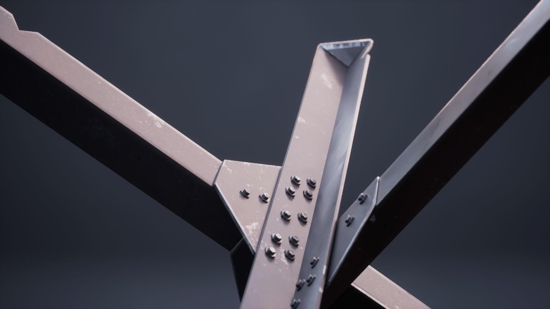 3D model Military Czech hedgehog - anti-tank barrier VR / AR / low-poly ...