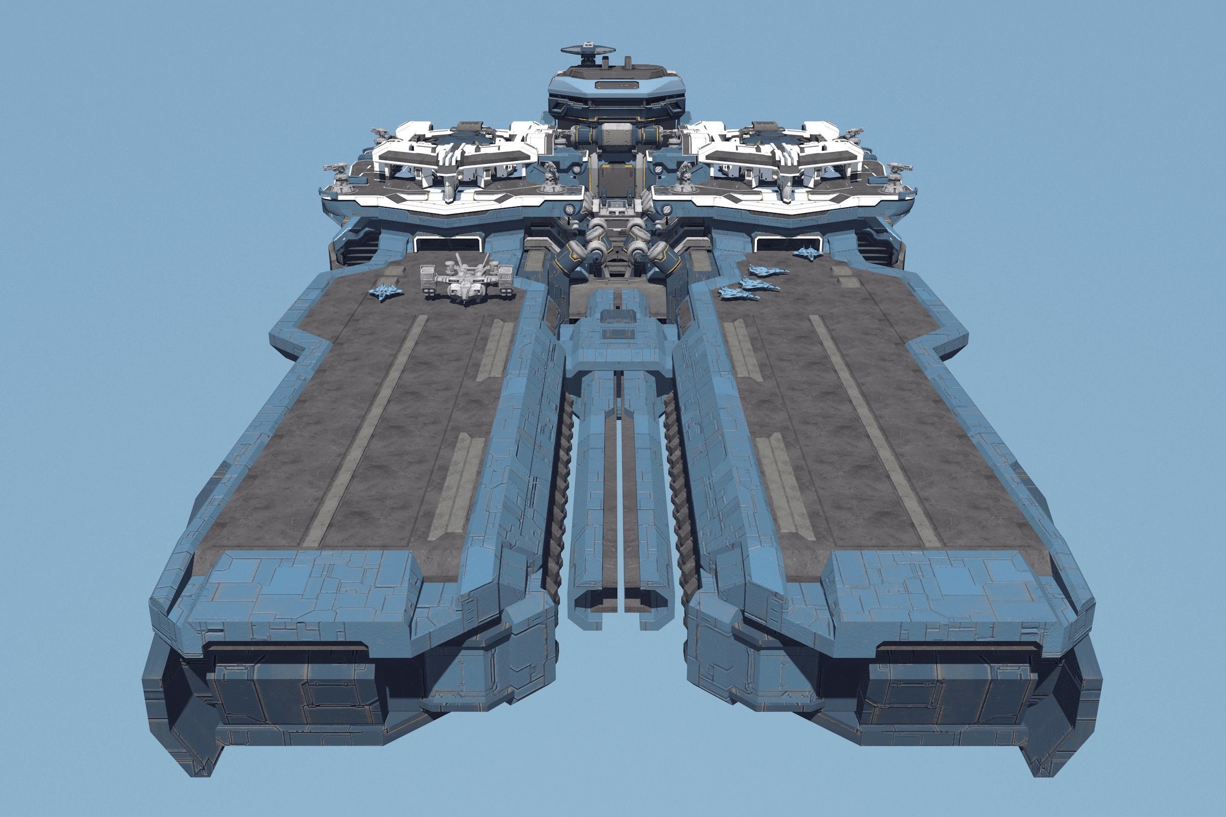 3D model Futuristic Aircraft Base Carrier VR / AR / low-poly | CGTrader