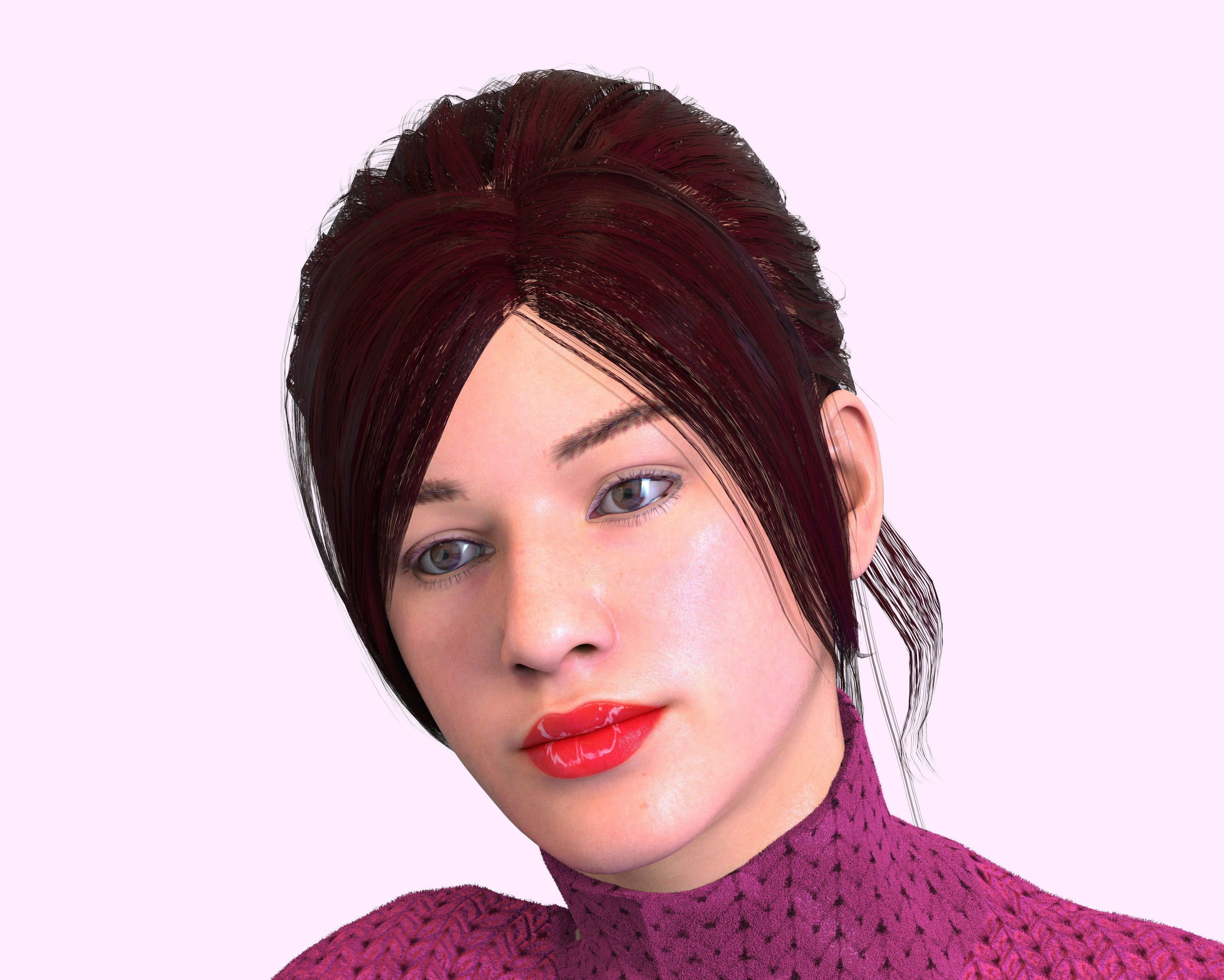3d Model Realistic Woman Character Vr Ar Low Poly Cgtrader 