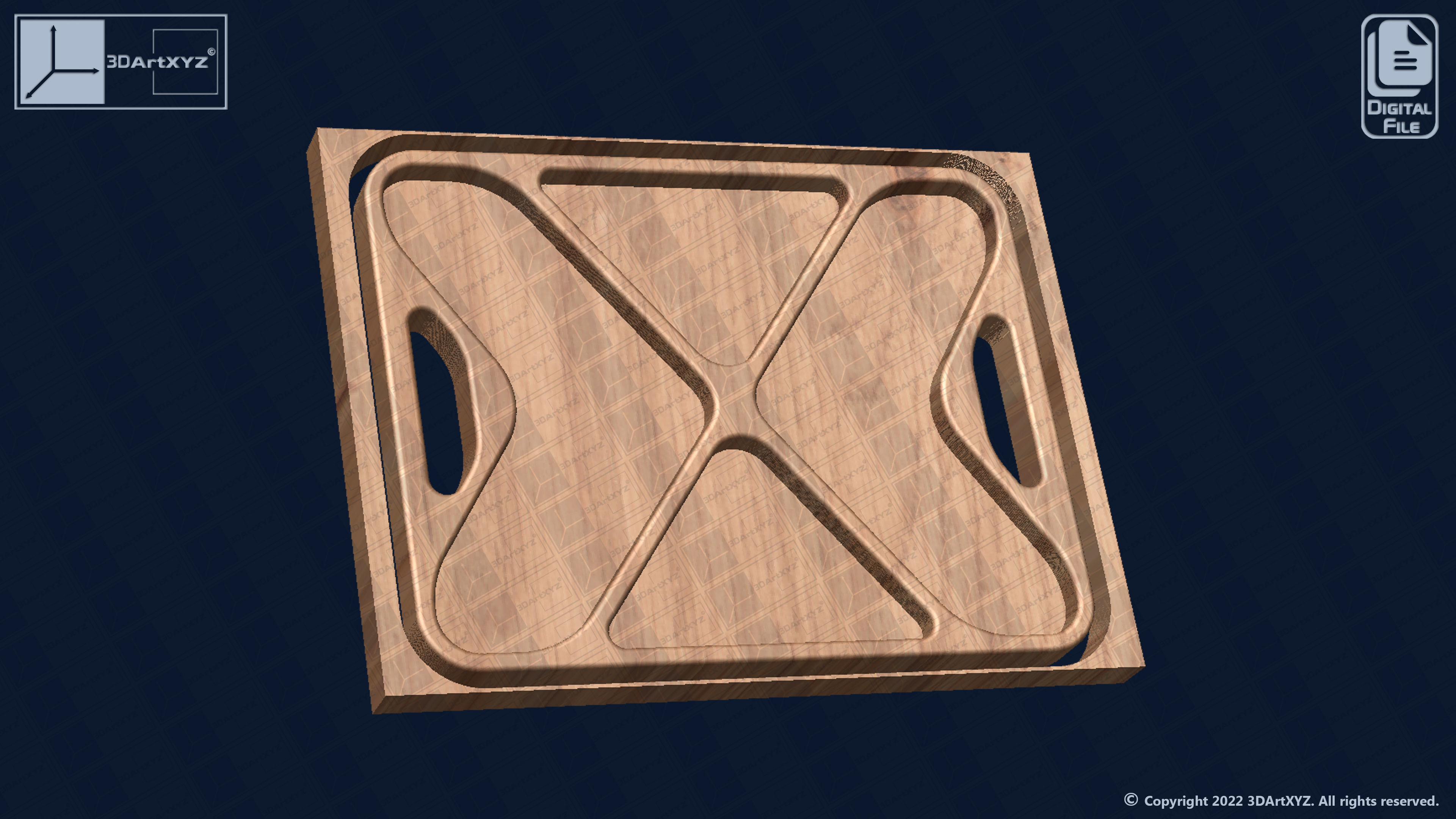 Trays Pack - CNC Files for Wood 3D model | CGTrader