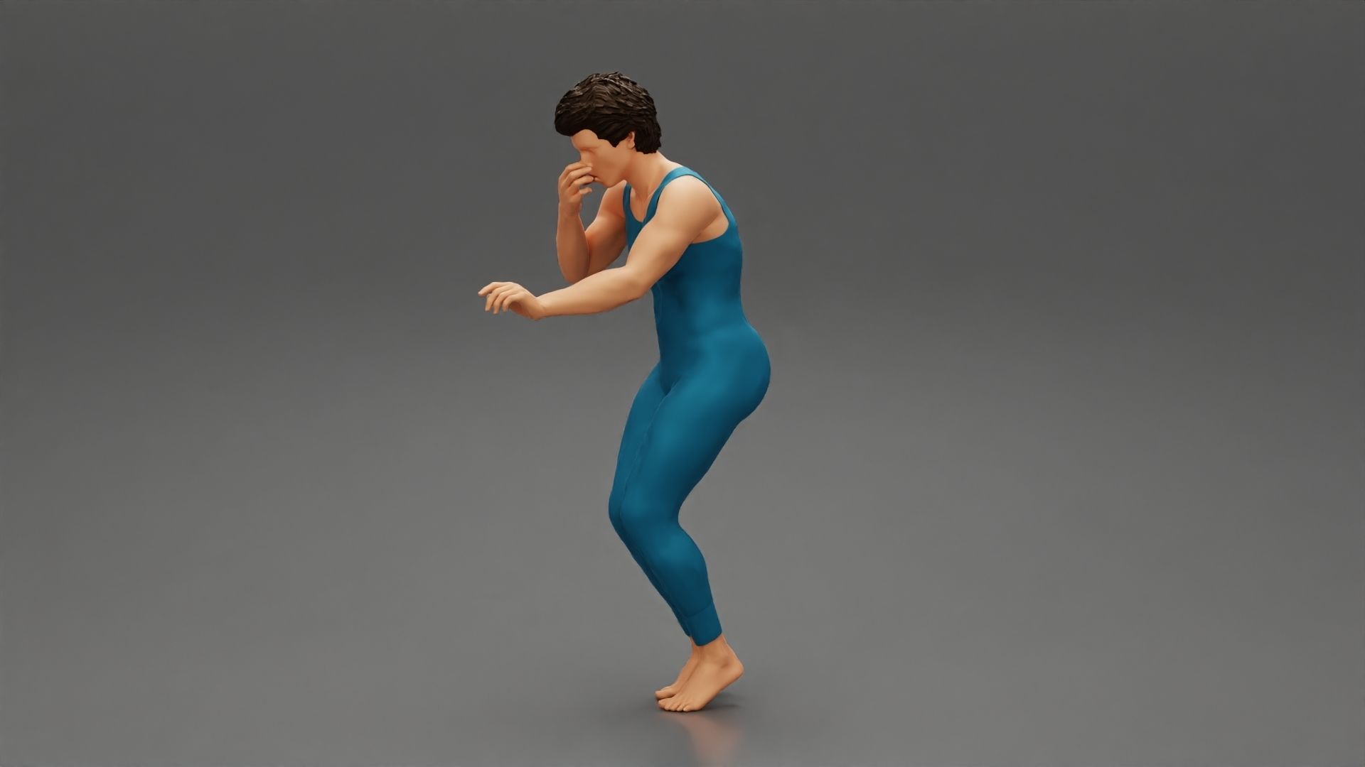 Swimmer jumping in water 3D model 3D printable | CGTrader