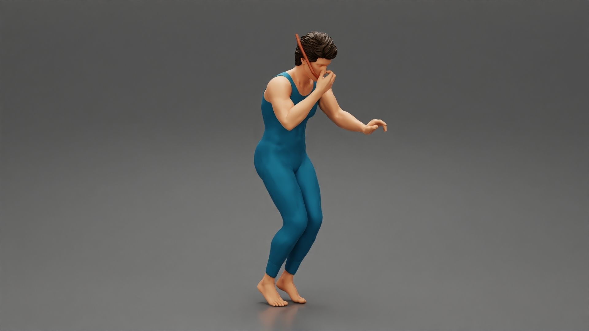 Swimmer jumping in water 3D model 3D printable | CGTrader