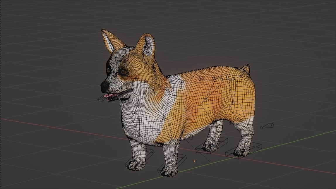 Corgi Dog 3D model rigged | CGTrader